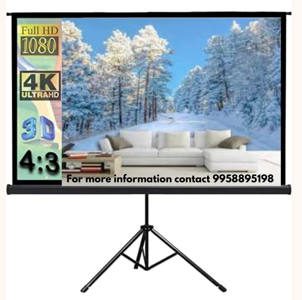 Inlight Tripod Stand Projector Screen (16:9 Format) - Supports Ultra H ...